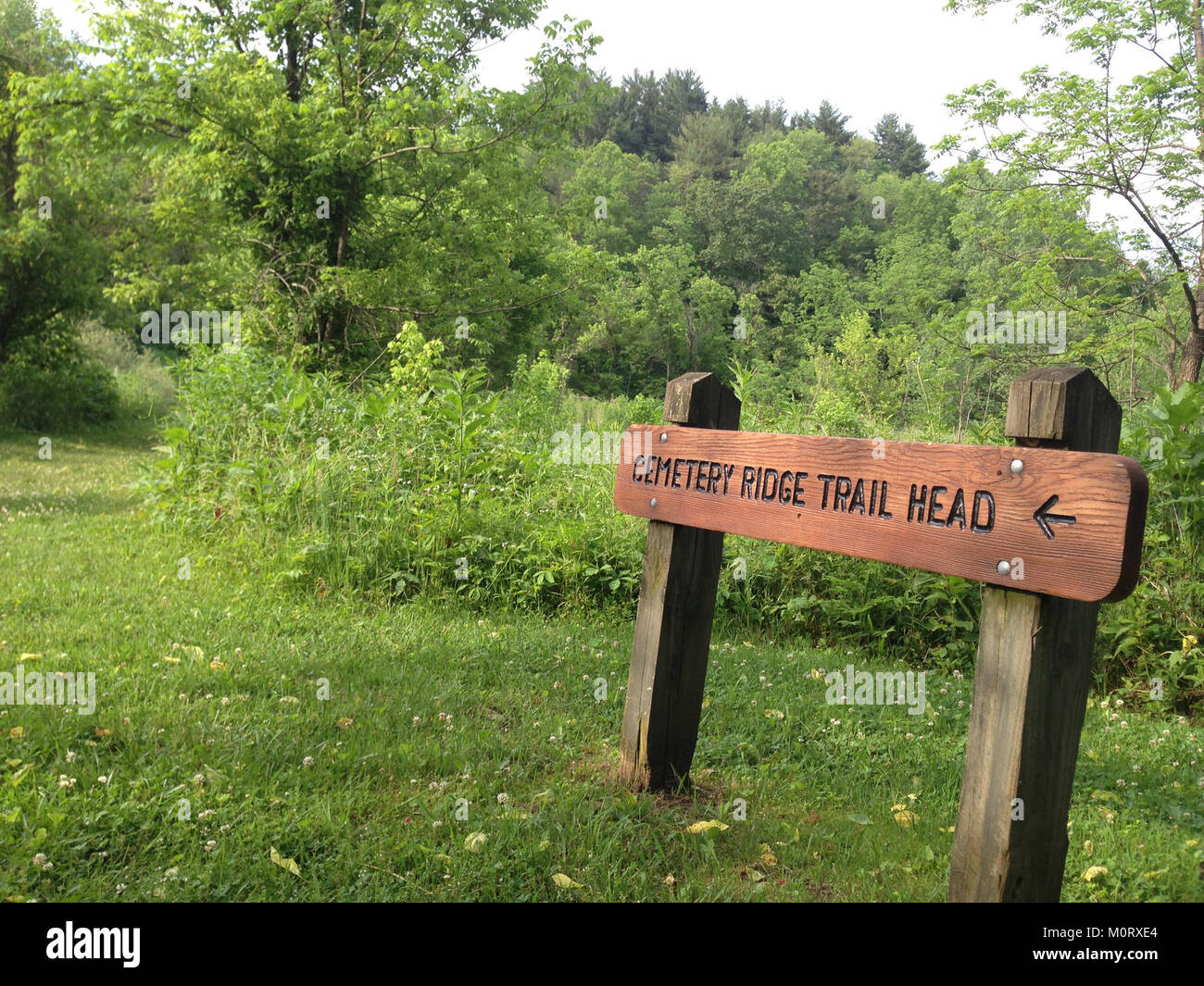 The Cemetery Ridge Trail head, located in Gettysburg, Pennsylvania ...