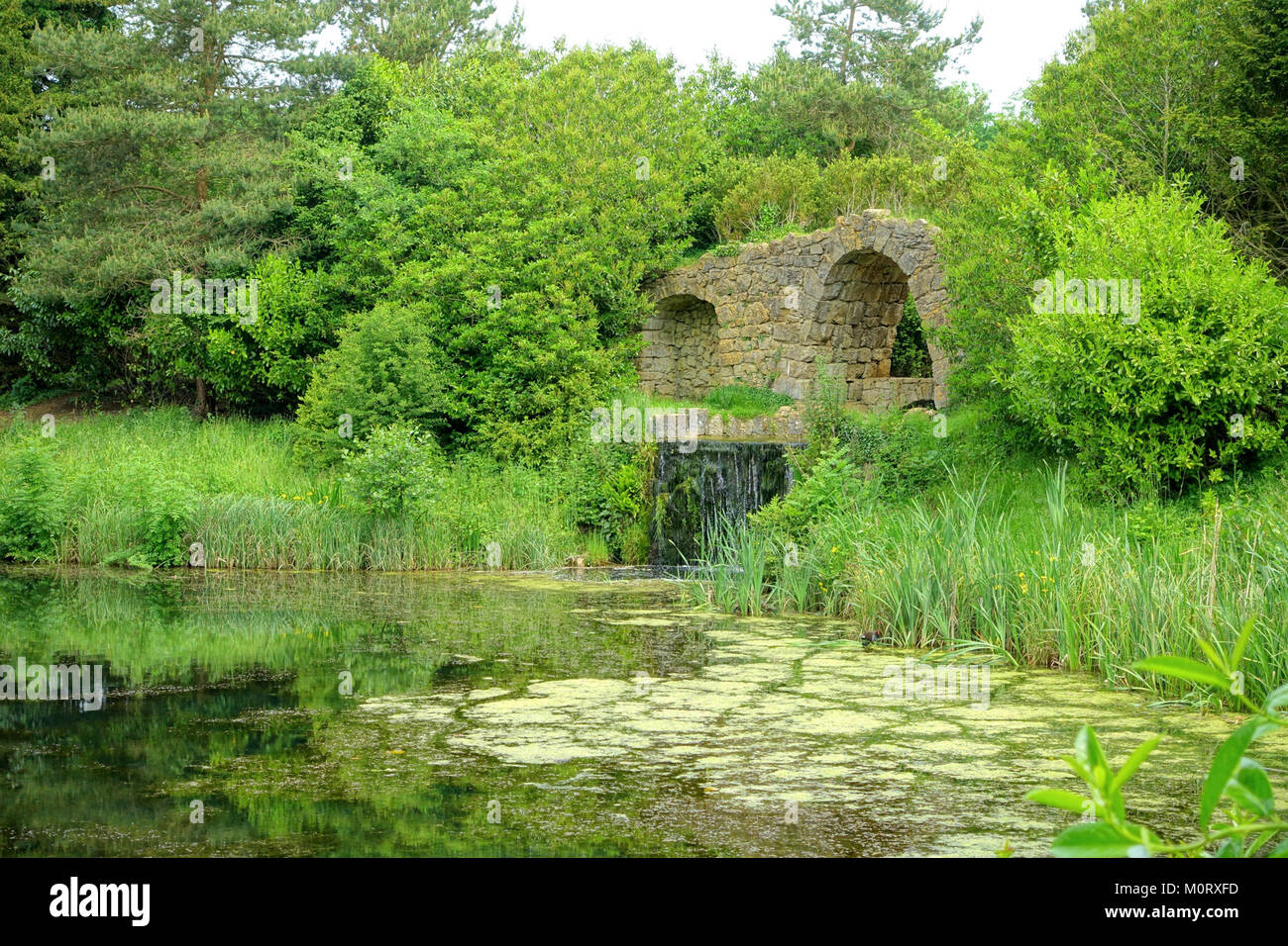 This image from Stowe, Buckinghamshire, England, shows the Cascade and ...