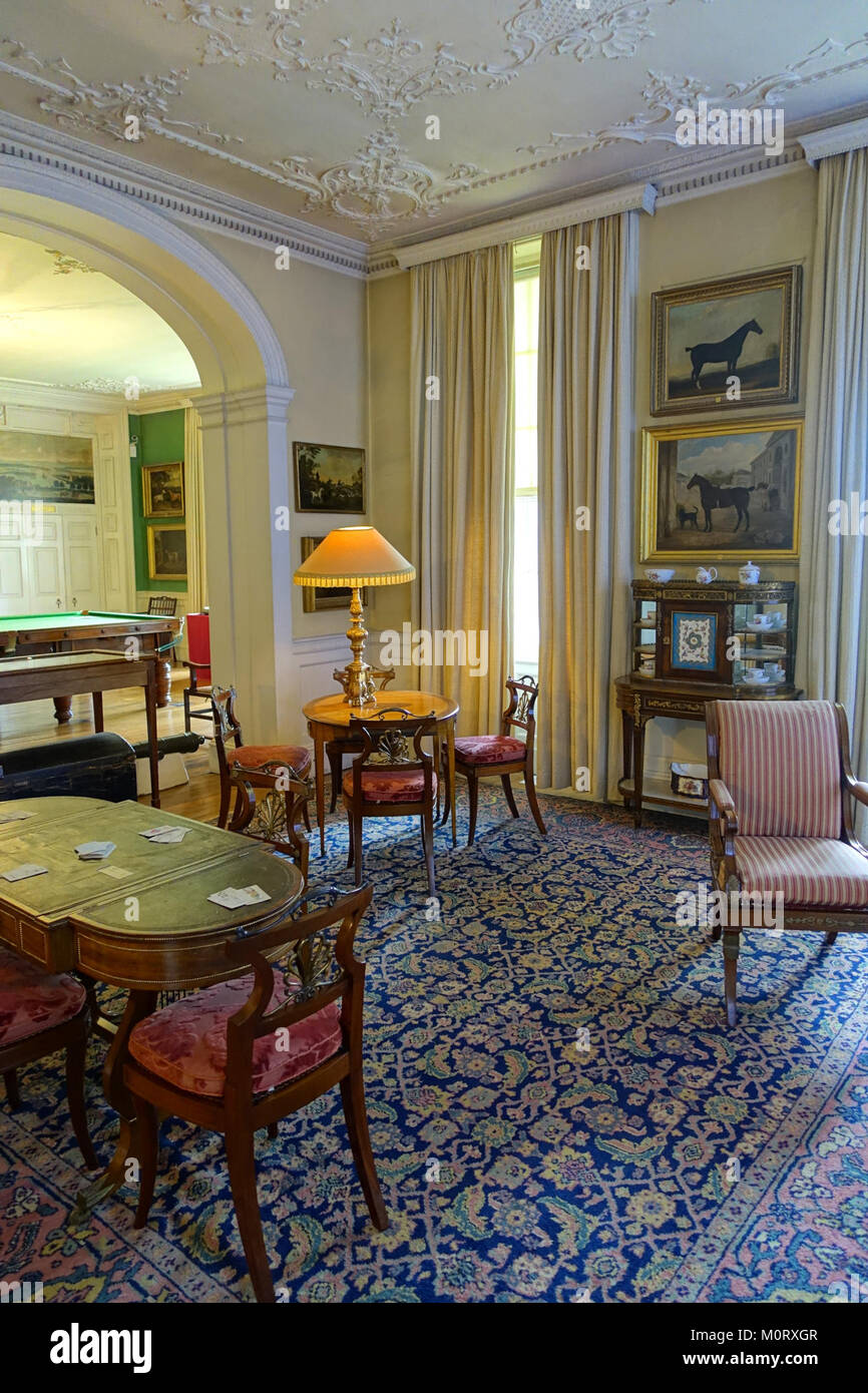 The card room at Shugborough Hall in Staffordshire, England, is a grand ...