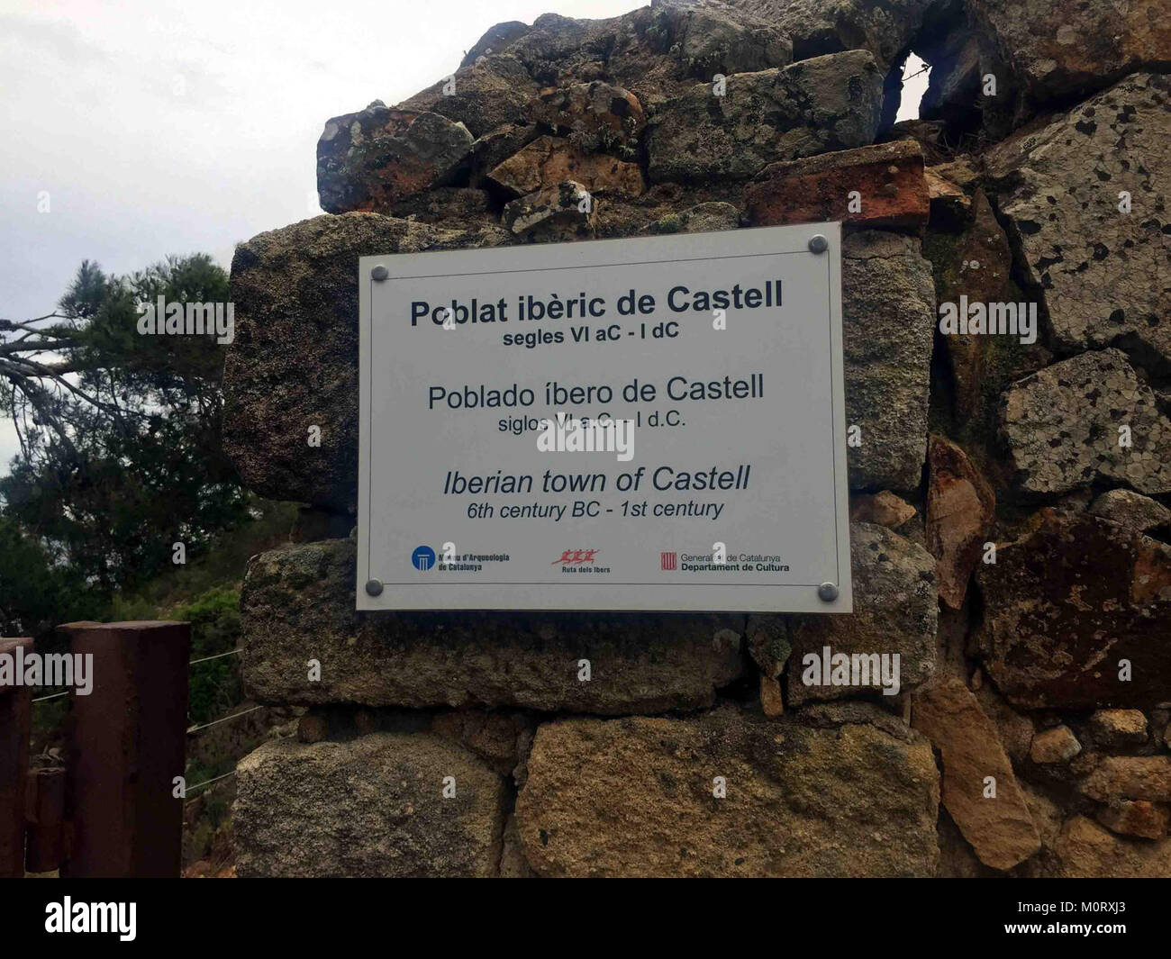Castell de la Fosca sign Stock Photo - Alamy