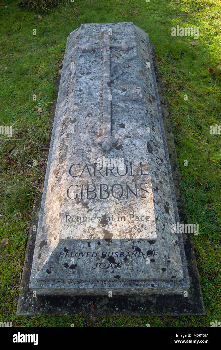 Carroll Gibbons, a celebrated American pianist, is buried in a marked ...