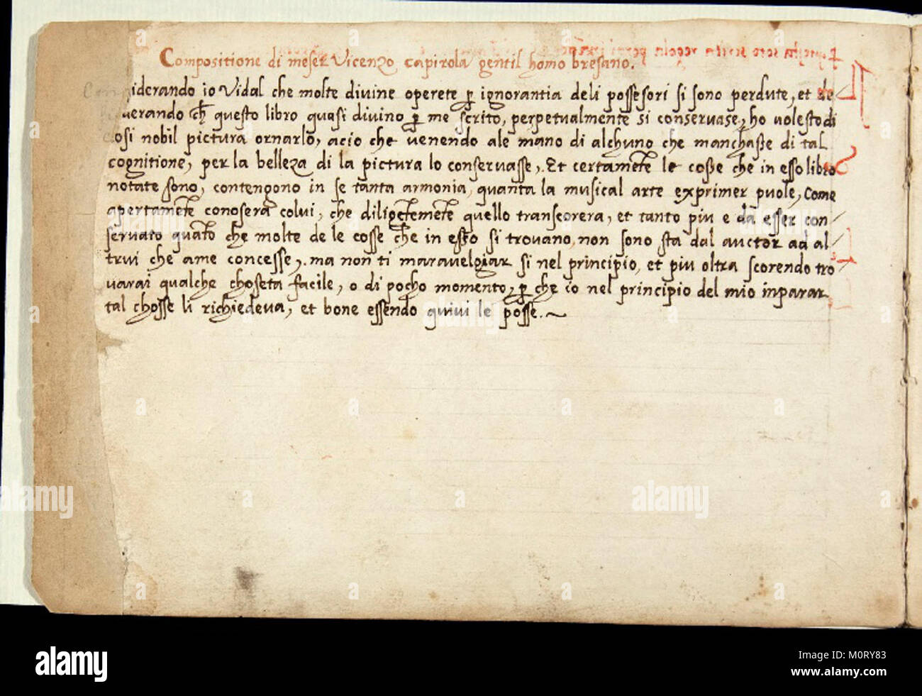 A visual representation of a work by Capirola, an Italian composer from ...