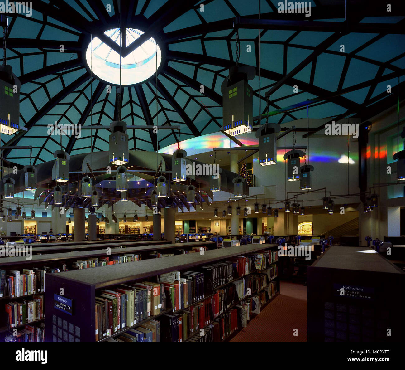 The Central Library, located in a prominent city, is depicted here in ...