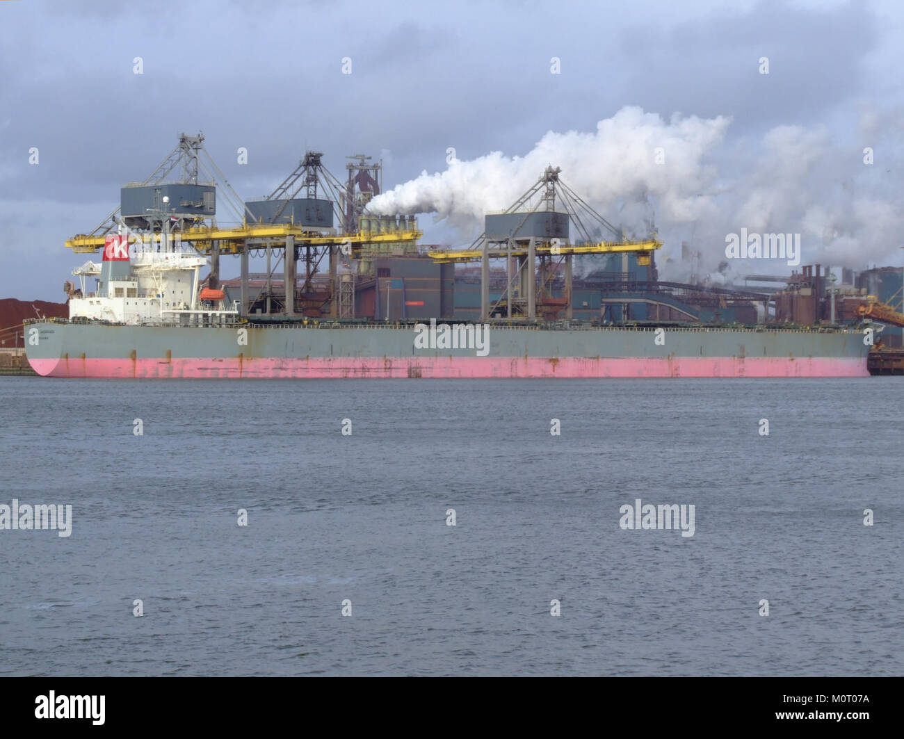 The Cape Jacaranda, a vessel with IMO number 9105322, is seen docked at the Port of Amsterdam on ...