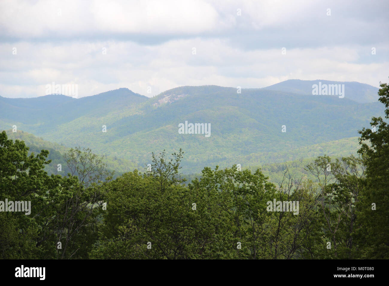 A photograph capturing Cedar Mountain as seen from the Chestatee ...