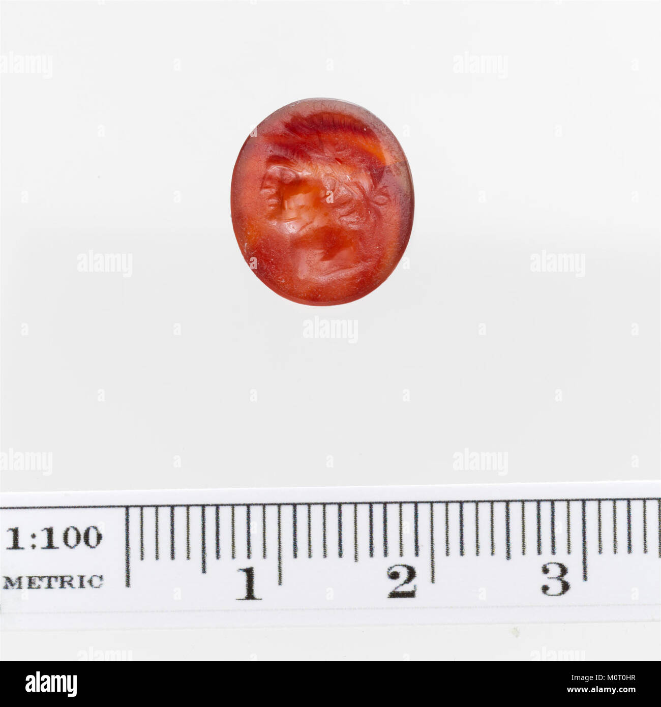 This is an image of a carnelian ring stone, housed in the Metropolitan ...