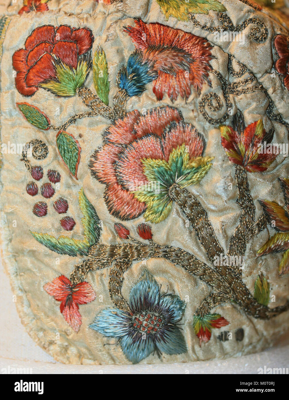 This image depicts a cap displayed at the Metropolitan Museum of Art ...