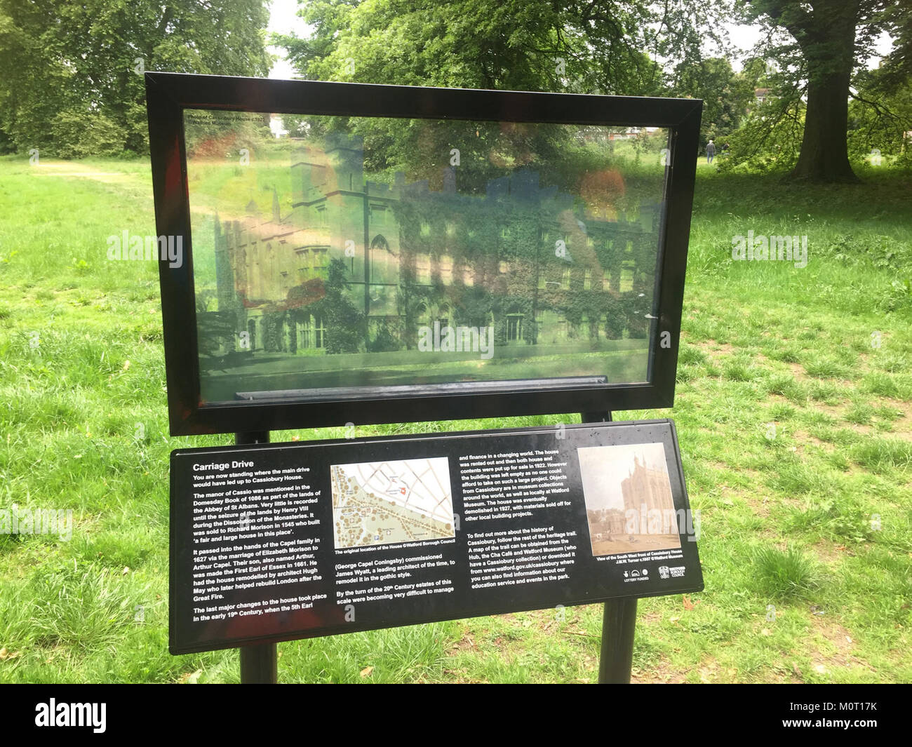 The Cassiobury Park display board showcases key information about the ...