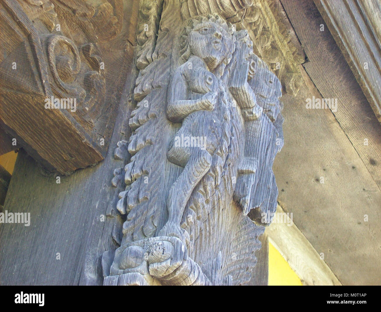 Stokesay castle carving hi-res stock photography and images - Alamy
