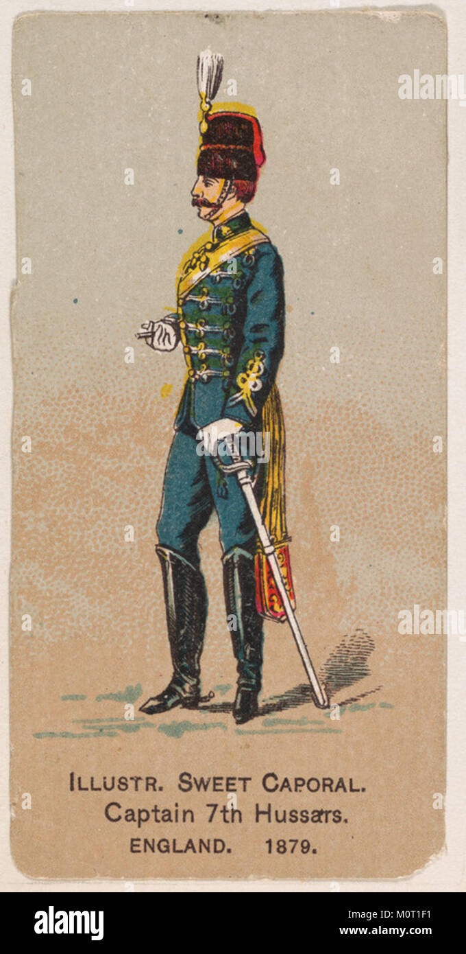 Captain, 7th Hussars, England, 1879, from the Military Series (N224 ...