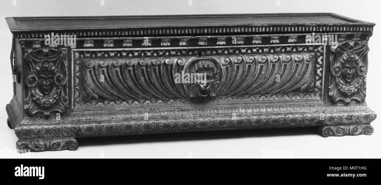 A historical chest, or 'cassone,' housed at The Metropolitan Museum of ...