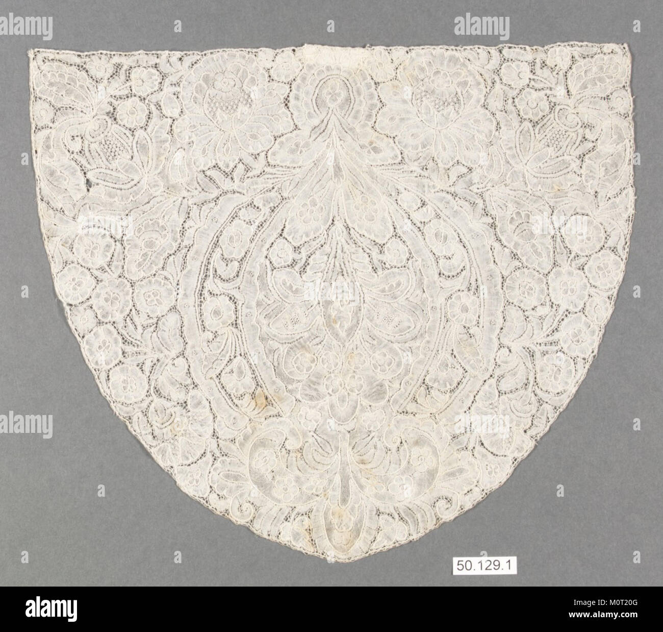 This cap crown and lappet, part of the MET collection, showcases a ...