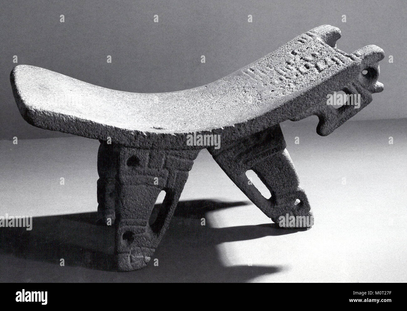 Ceremonial metate, an important artifact from ancient cultures, used in ...