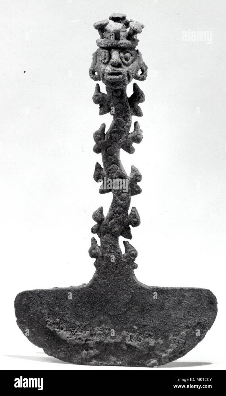 This ceremonial knife, known as a Tumi, is an artifact from ancient ...