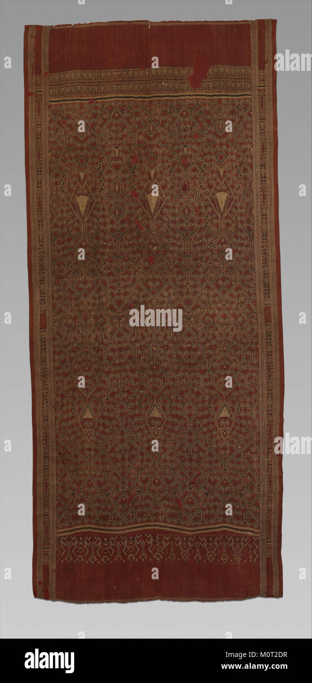 Photograph of a Pua Kumbu, a ceremonial textile from the Iban tribes of ...
