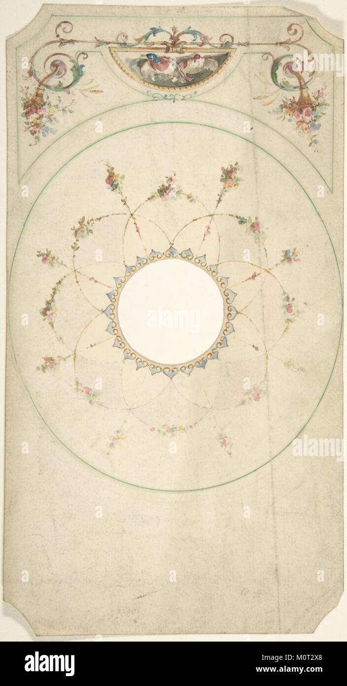 This is a design of a ceiling featuring a center cut-out, part of the ...