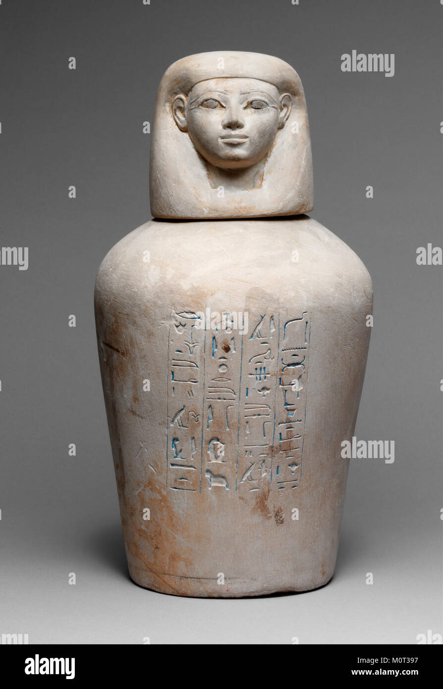 This canopic jar belonged to Manuwai, an ancient Egyptian individual ...