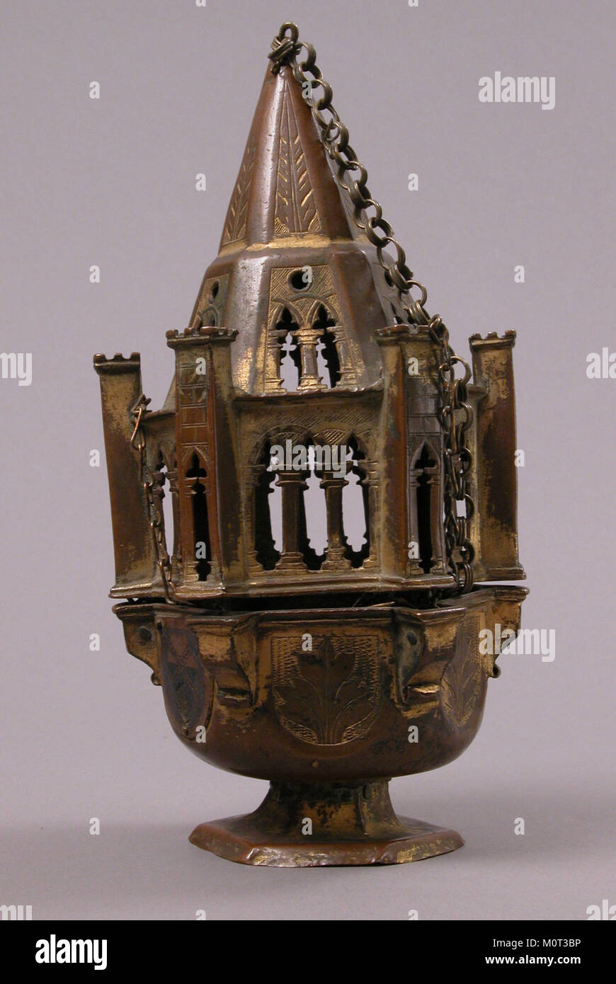 This censer, part of the MET collection, is a historical object used in religious rituals ...