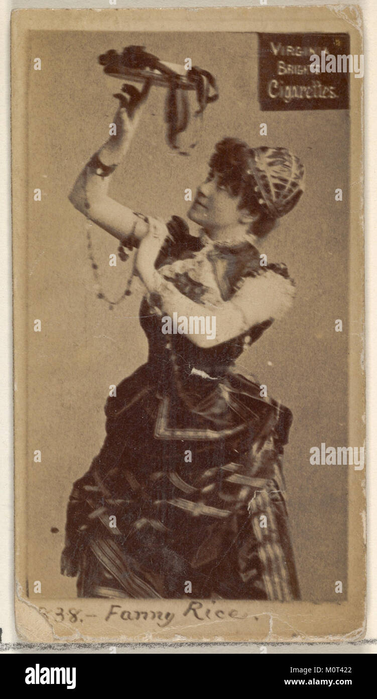 Fanny Rice is featured in card 838 of the *Actors and Actresses* series ...