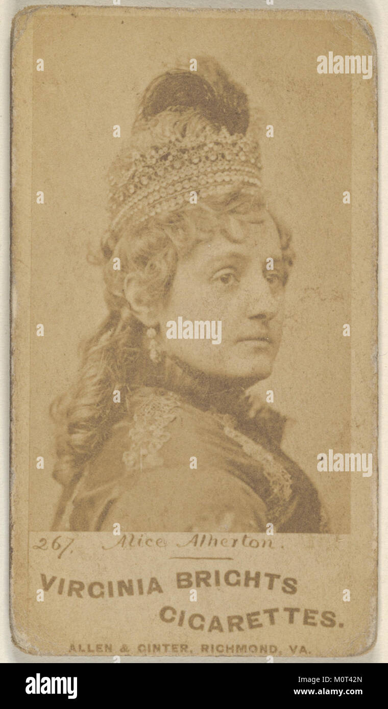 This trading card from the Actors and Actresses series features Alice ...