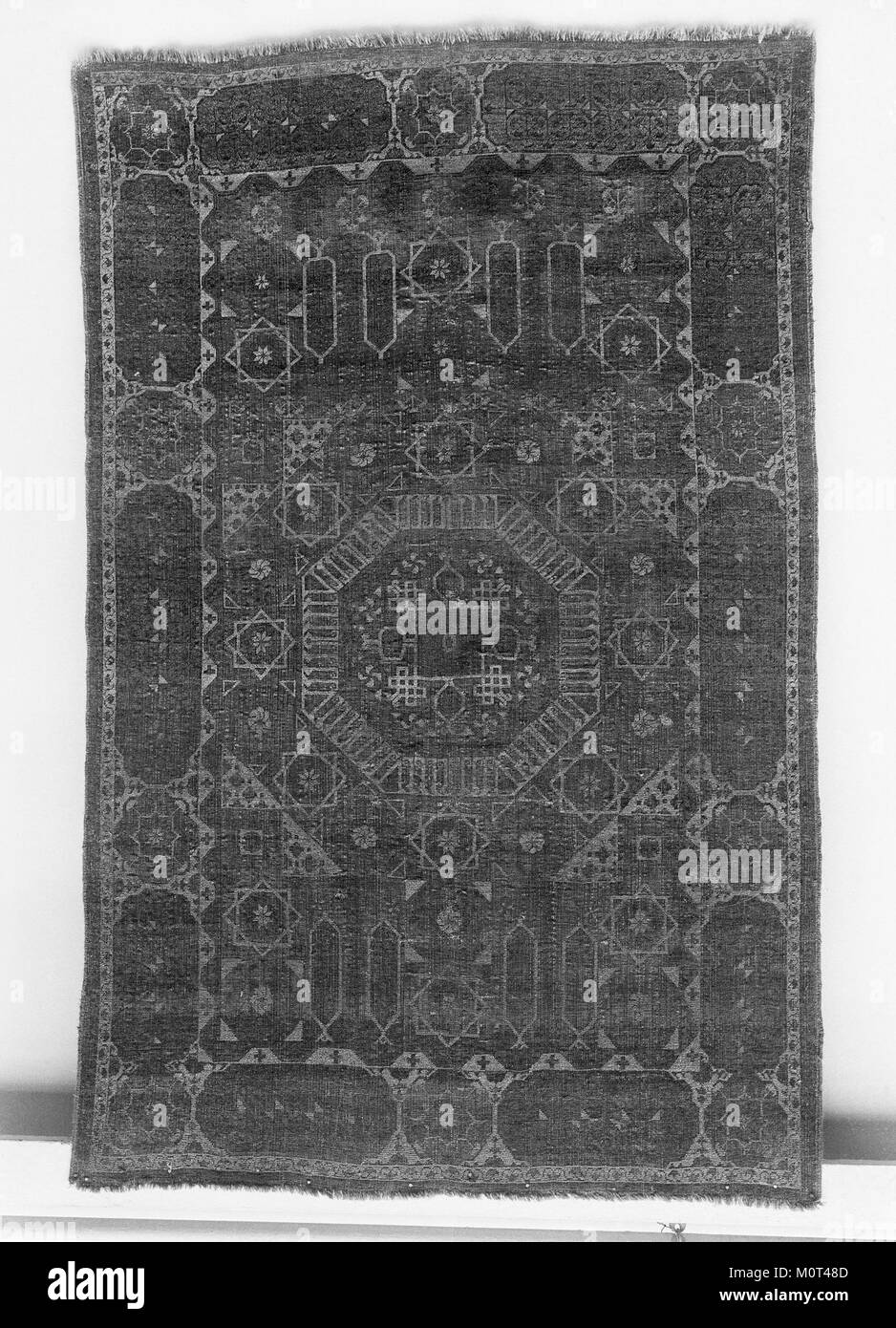 Textile carpet intricate patterns Black and White Stock Photos & Images ...