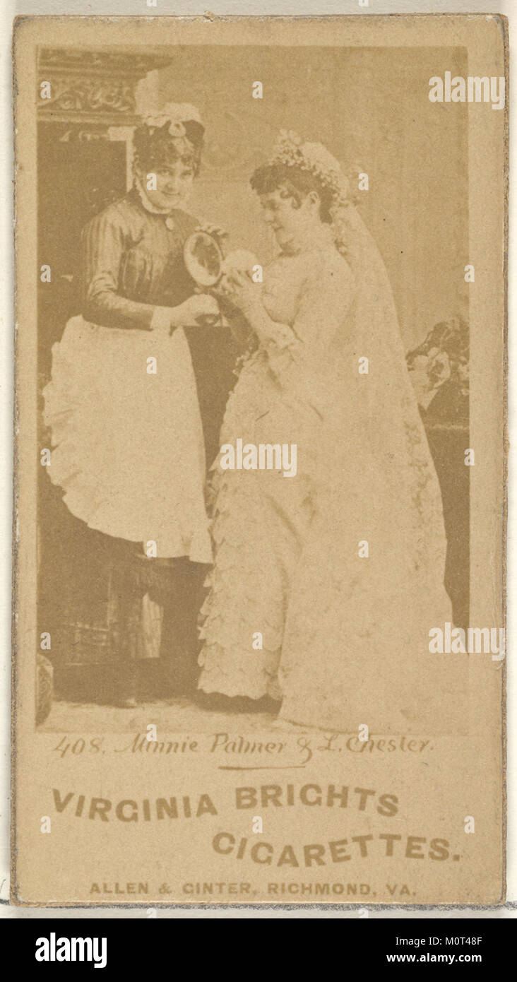 Card 408, Minnie Palmer and L. Chester, from the Actors and Actresses ...