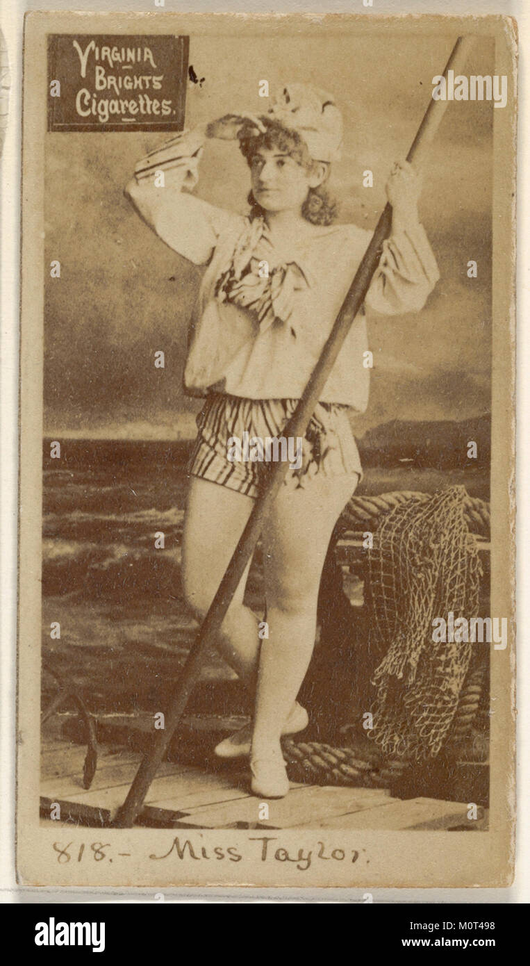 Card 818, Miss Taylor, from the Actors and Actresses series (N45, Type ...