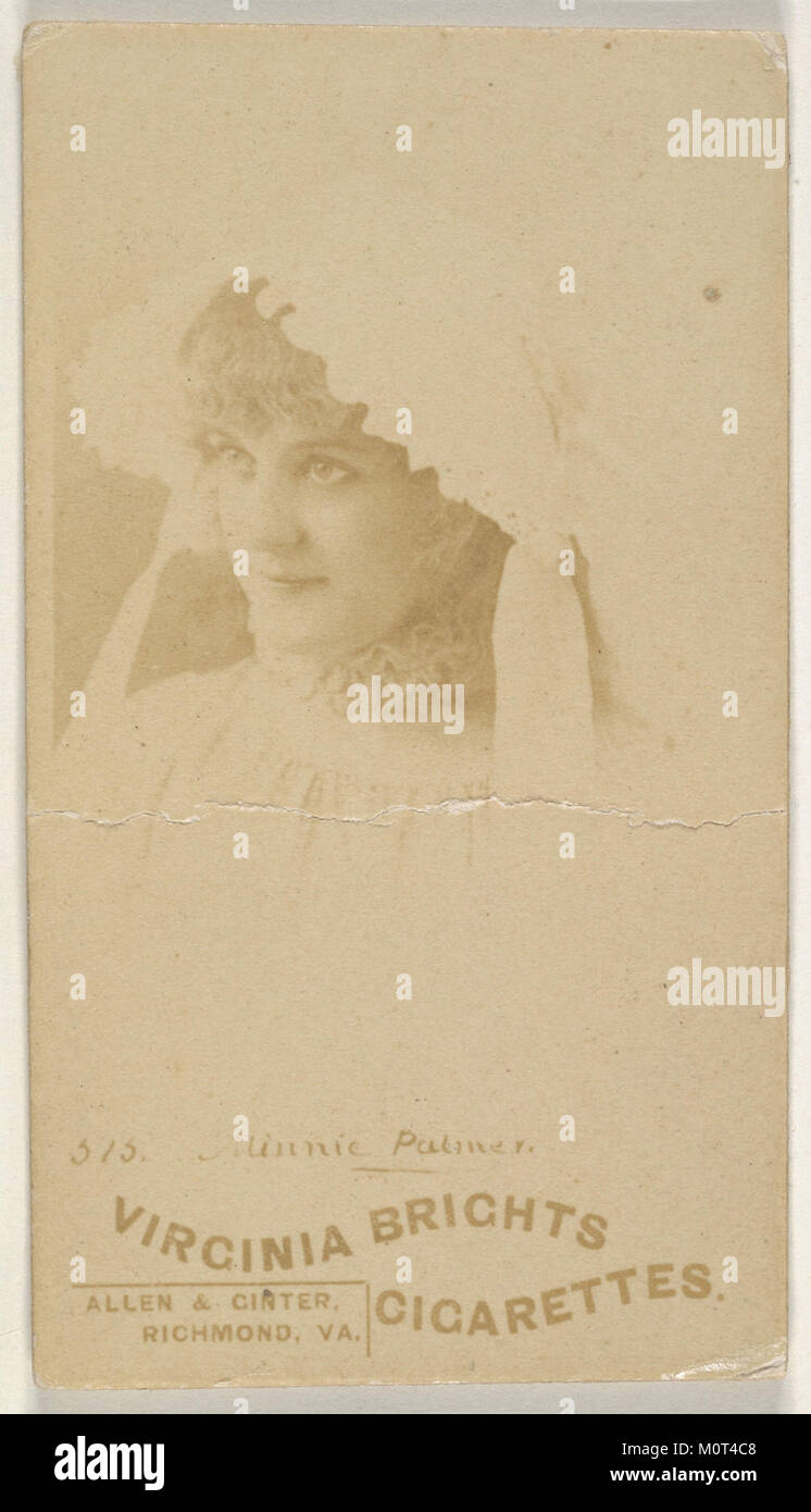 Card 515 features Minnie Palmer, an actress from the 19th century, as ...
