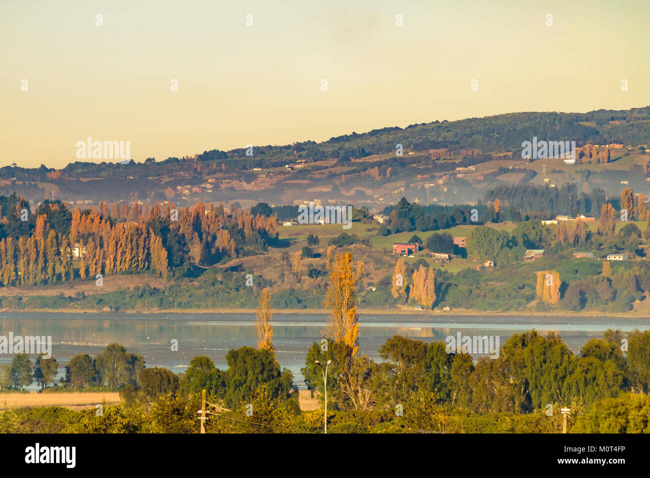Landscape of Castro city at Chiloe island, Chile Stock Photo - Alamy