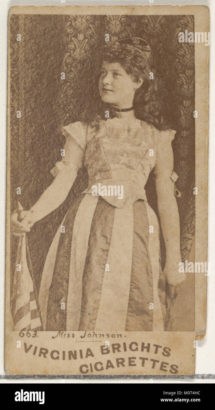 This card features Miss Johnson, from the Actors and Actresses series ...