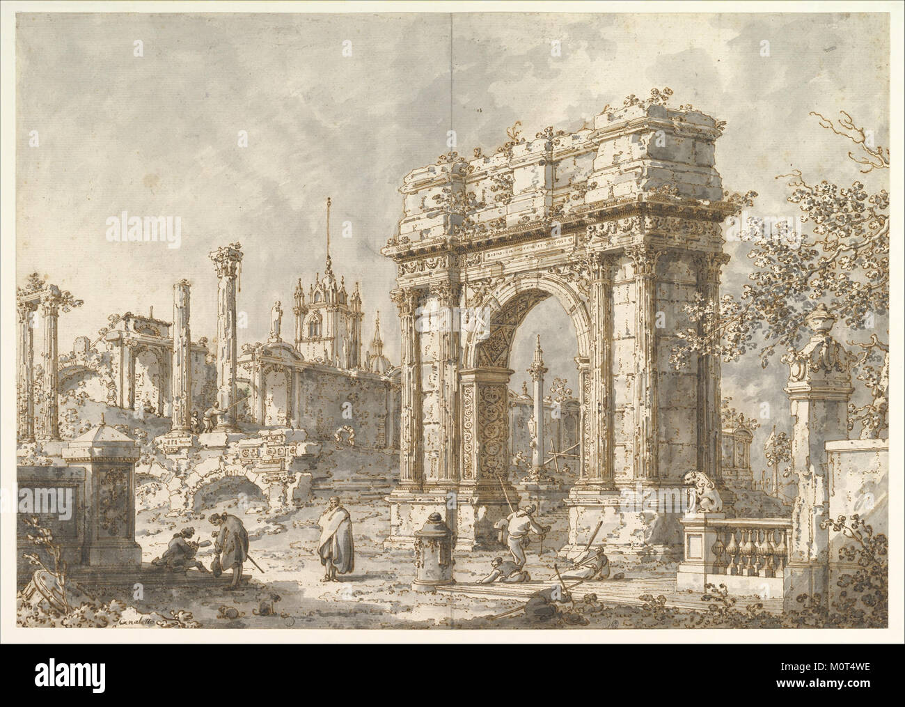 Capriccio of a renaissance triumphal arch hi-res stock photography and ...
