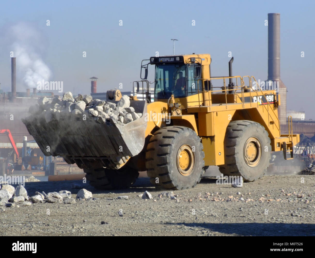 Earthworks construction heavy excavator machine hi-res stock ...