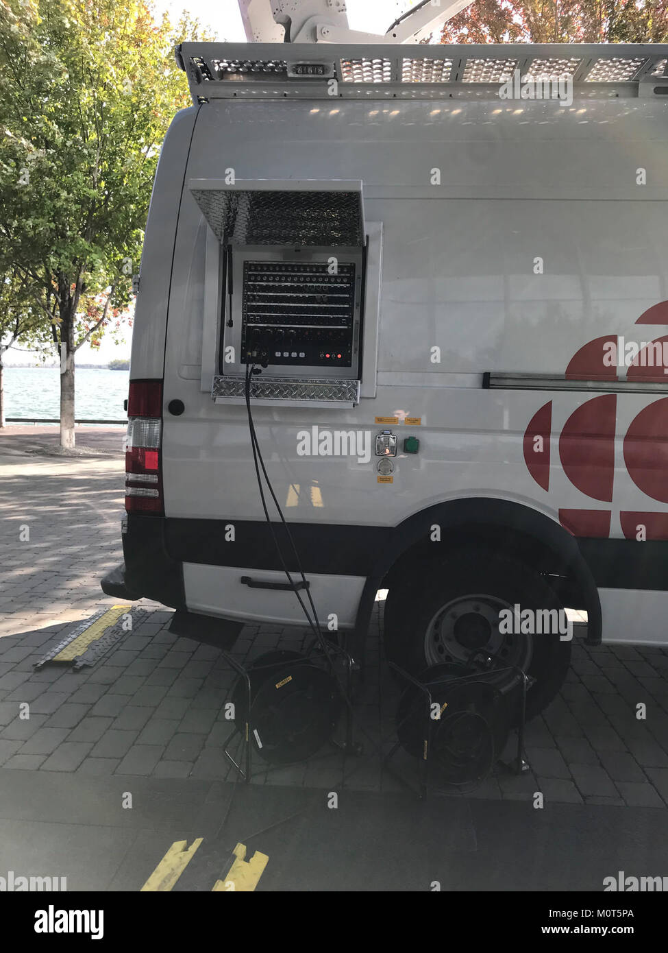 This image likely depicts a CBC Radio Canada vehicle, specifically a ...