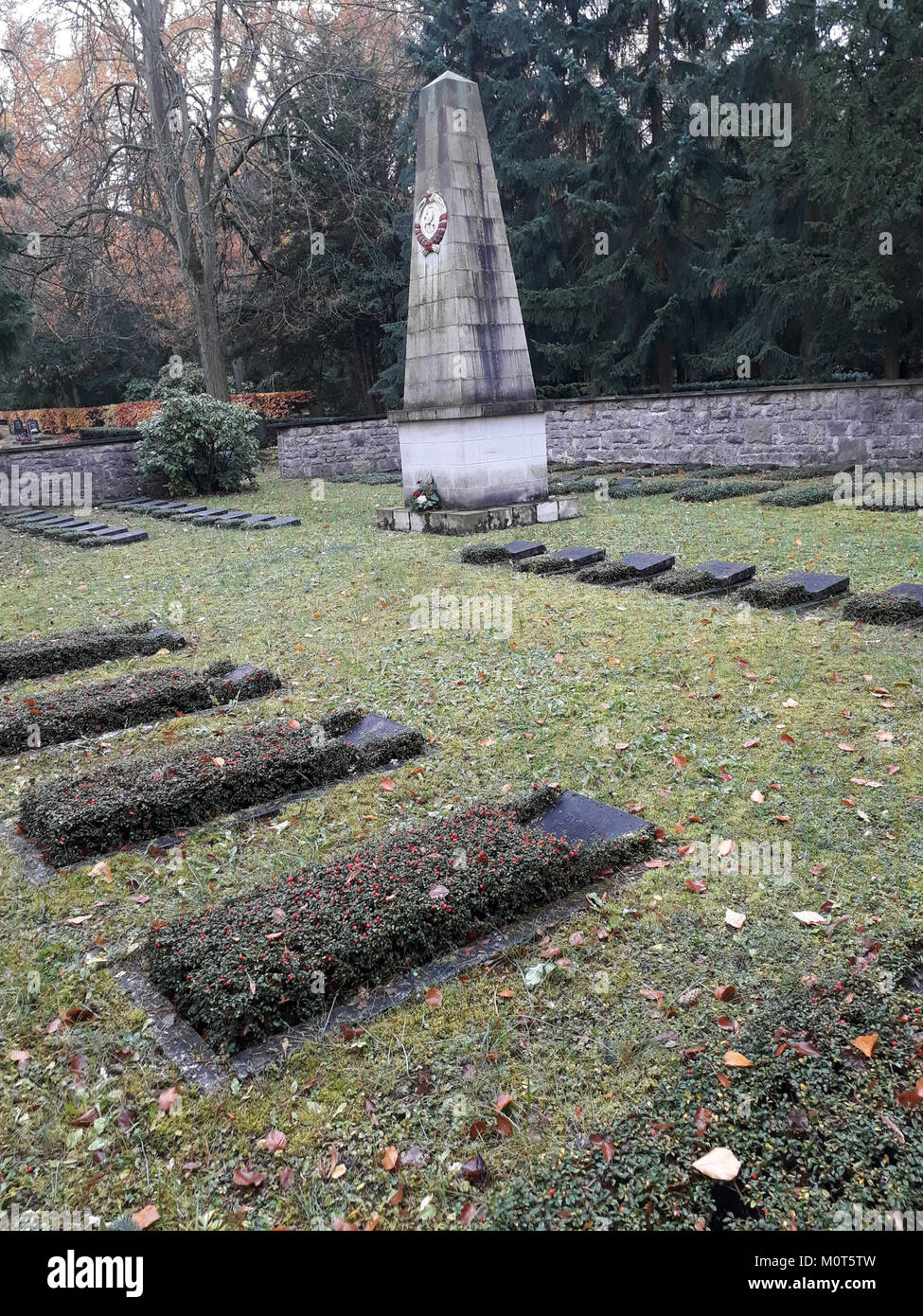 A photograph titled 'Cemetery Apolda 83', depicting a scene from the ...