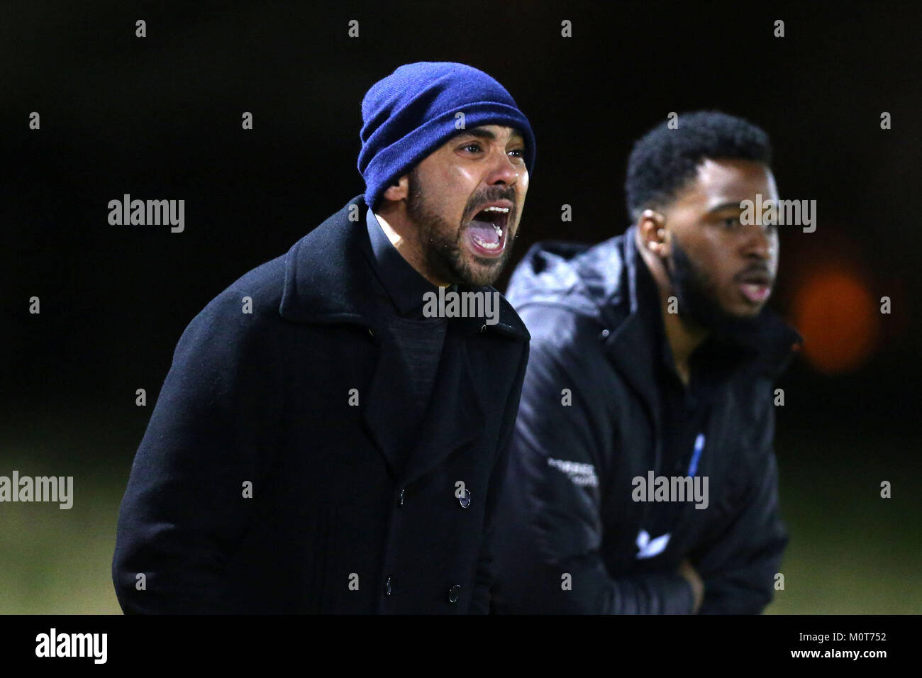 Barking manager Justin Gardner during AFC Hornchurch vs Barking, Bostik ...