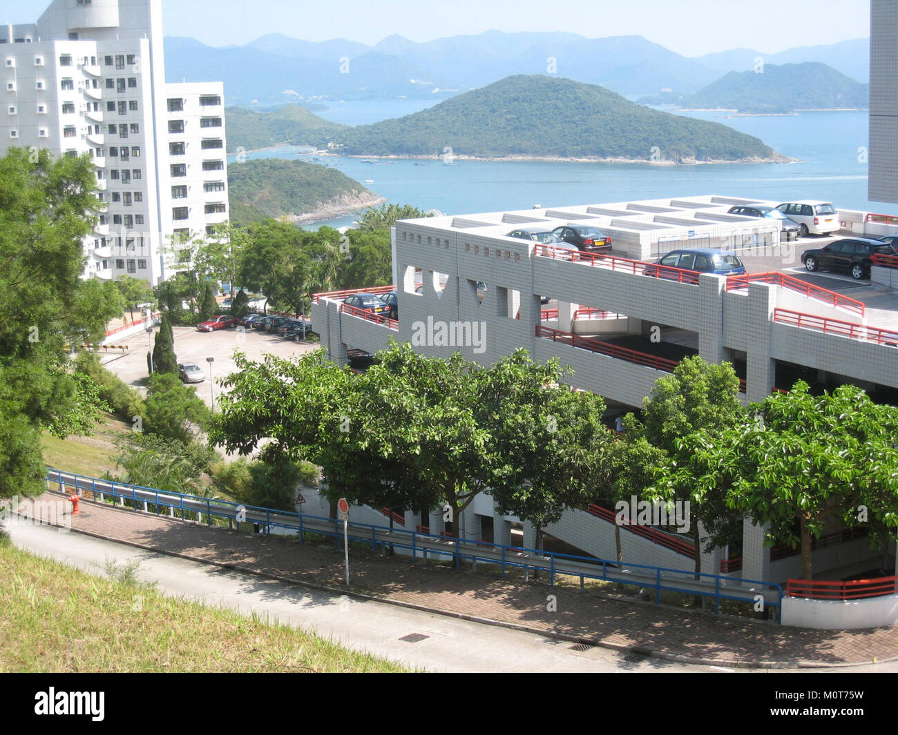 This image depicts a scenic view from a park offering expansive vistas ...