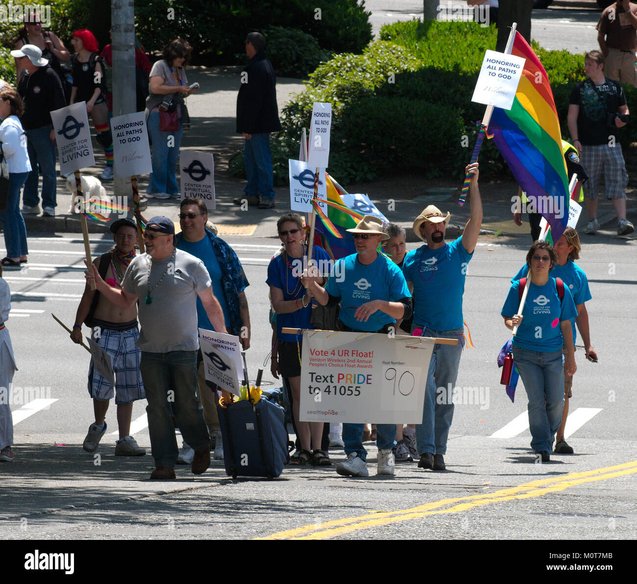 Center for Spiritual Living in Gay Pride Parade (3673504123 Stock Photo ...