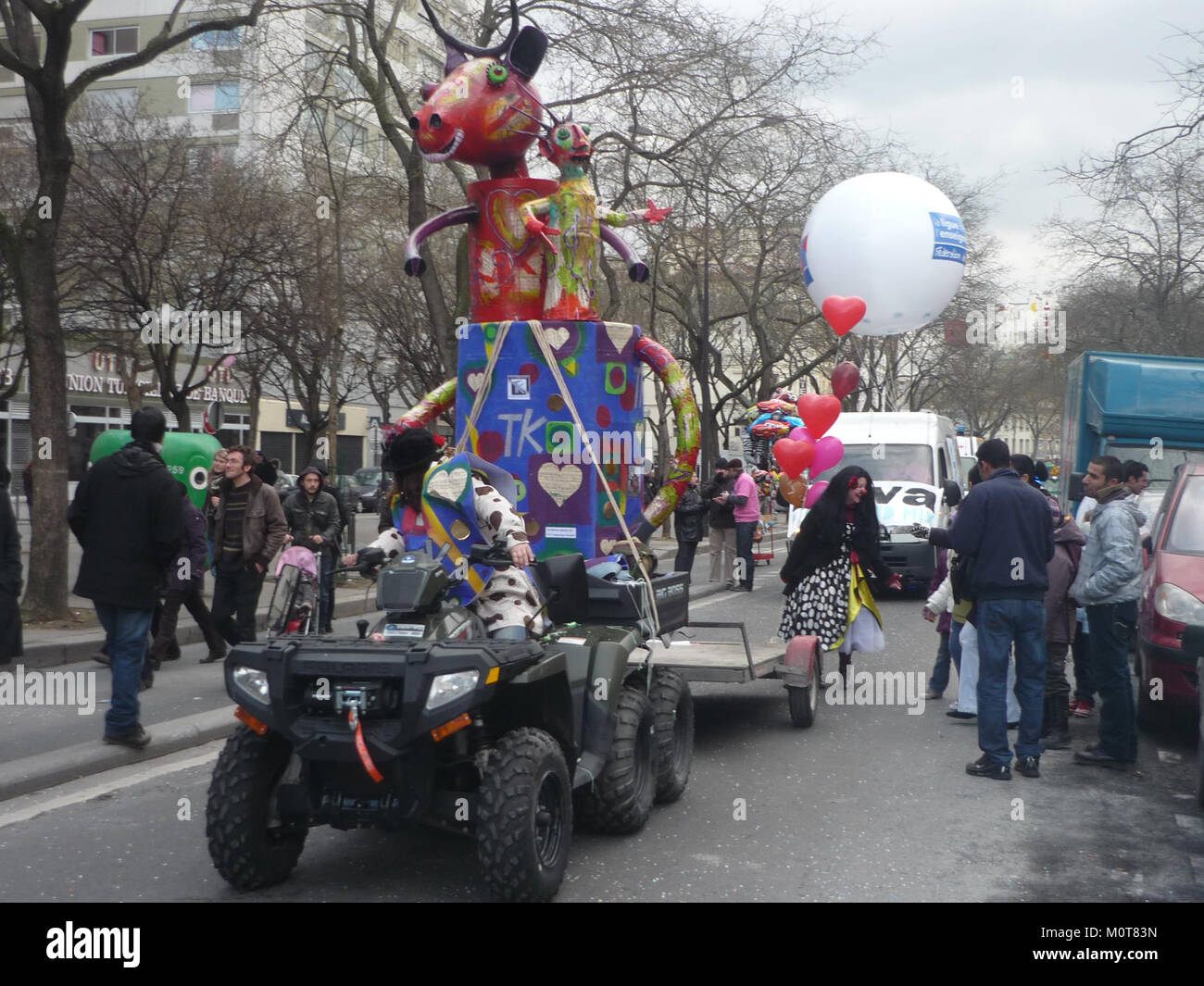 A photograph from the 2010 Carnaval de Paris, capturing a colorful ...