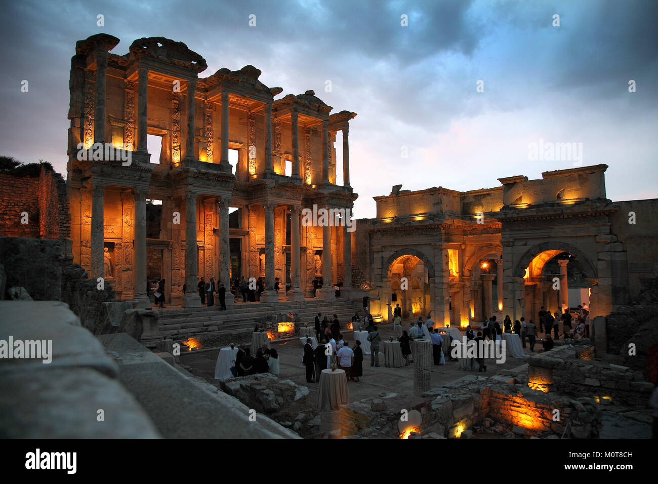 The Celsus Library in Ephesus, Turkey, is an ancient Roman building ...