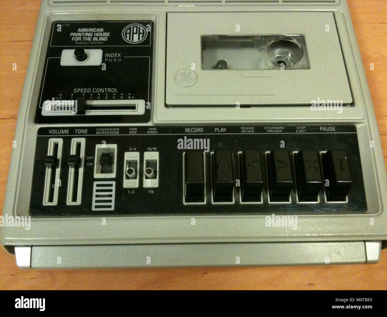 This cassette player and recorder for the blind is a specialized device ...