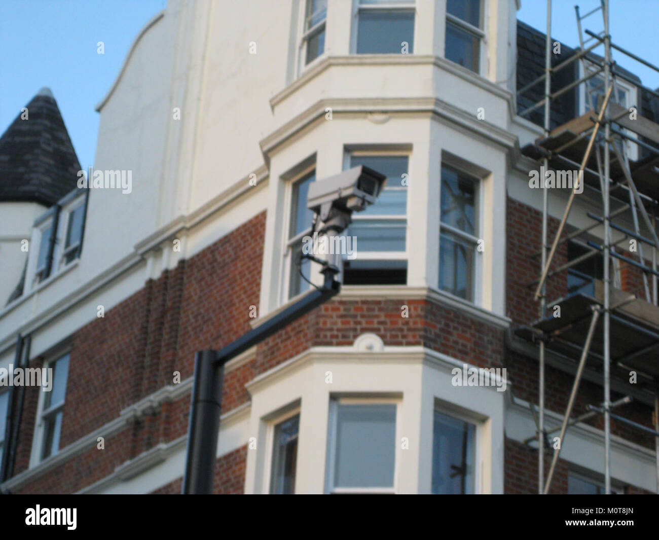 This image represents a CCTV surveillance system in London, a city ...