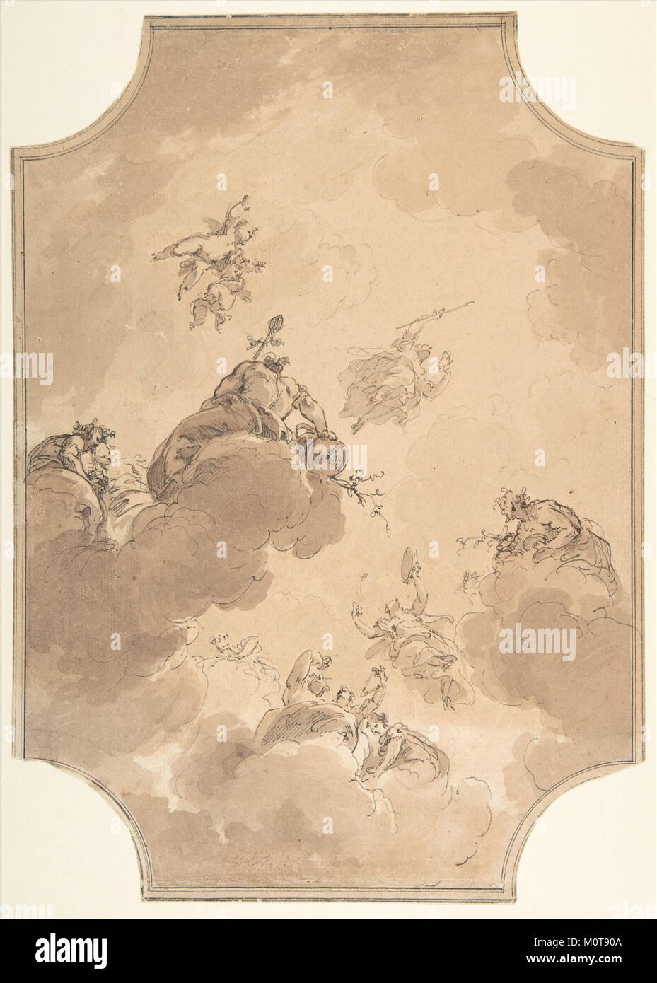 The ceiling design in this artwork, housed at the Metropolitan Museum ...