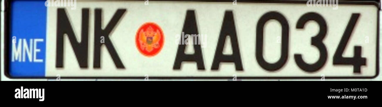 The car plate in Niksic refers to a vehicle registration plate issued in Niksic, a city in ...