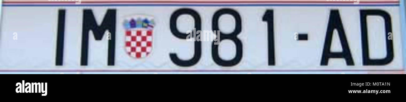 The car plate Imotski refers to a vehicle registration plate from Imotski, a town in Croatia ...