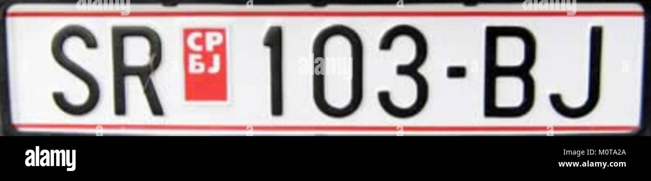 This image shows a car plate from Strumica, a town located in North ...