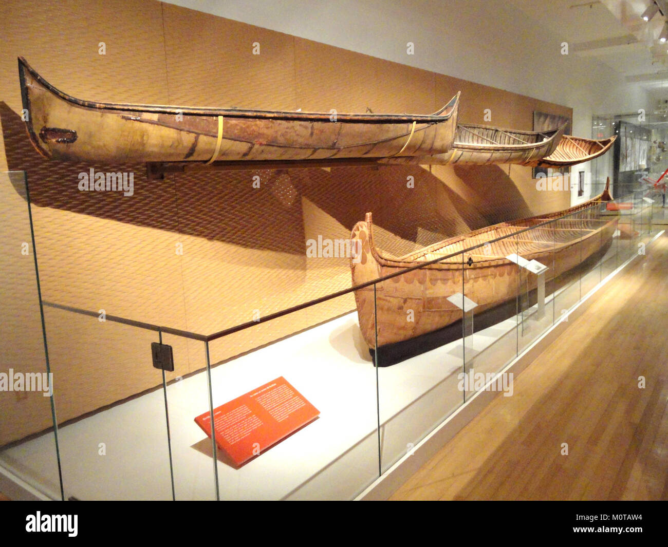 A display of canoes at the Royal Ontario Museum, showcasing various ...