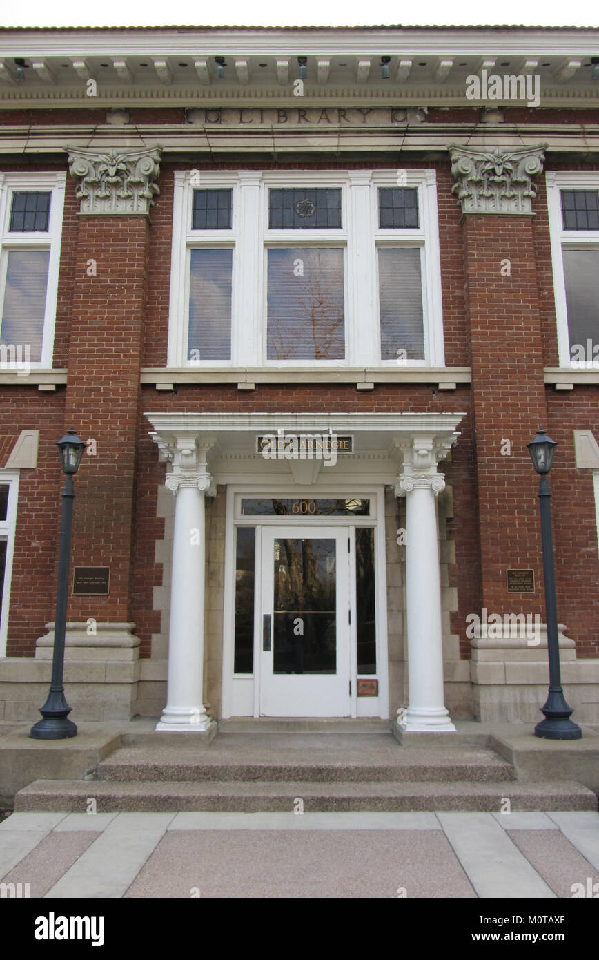 The front door of the Old Carnegie building at Centre College ...