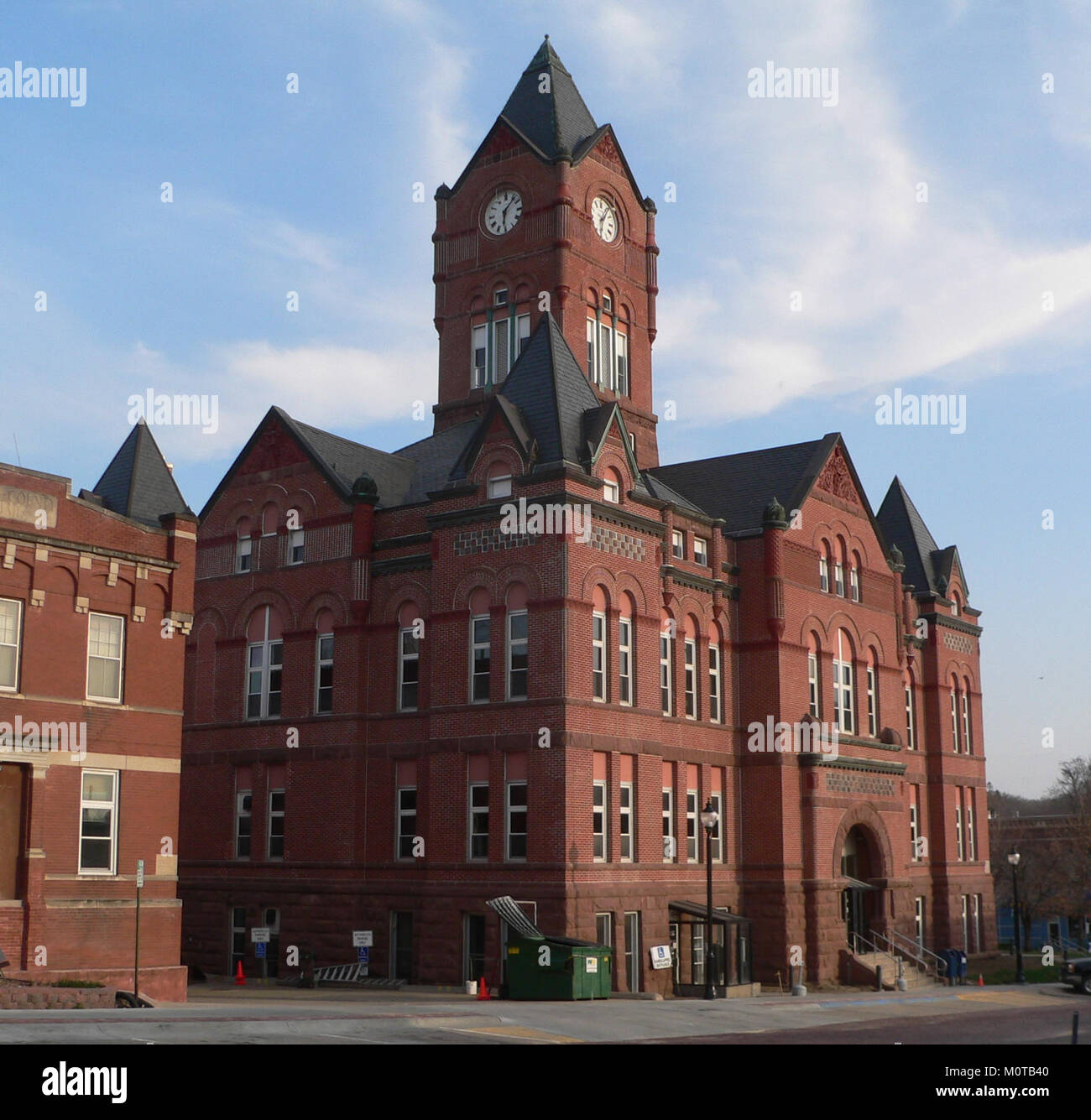 This image shows the Cass County Courthouse in Nebraska, photographed ...