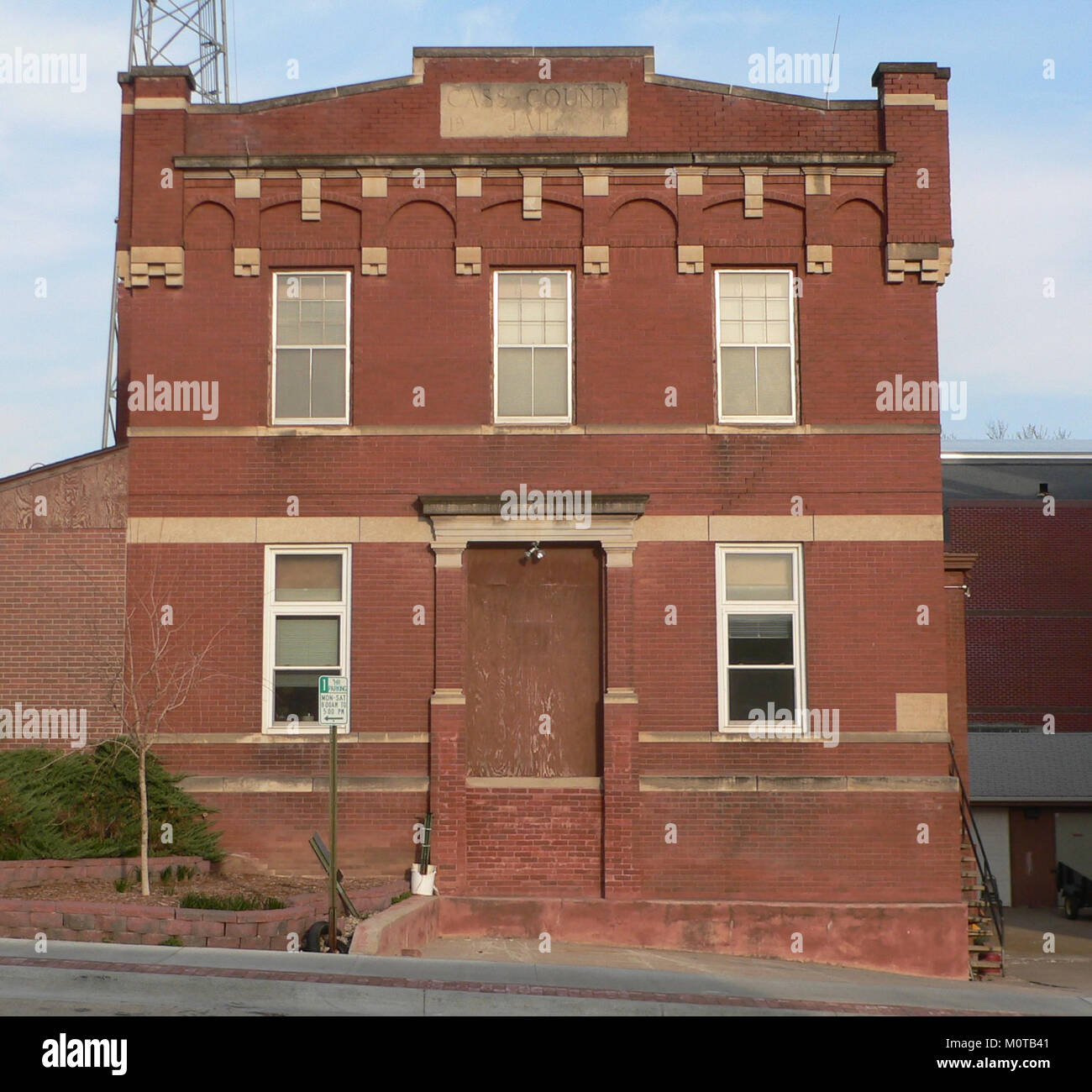 The Cass County Jail in Nebraska is viewed from the west. The historic ...