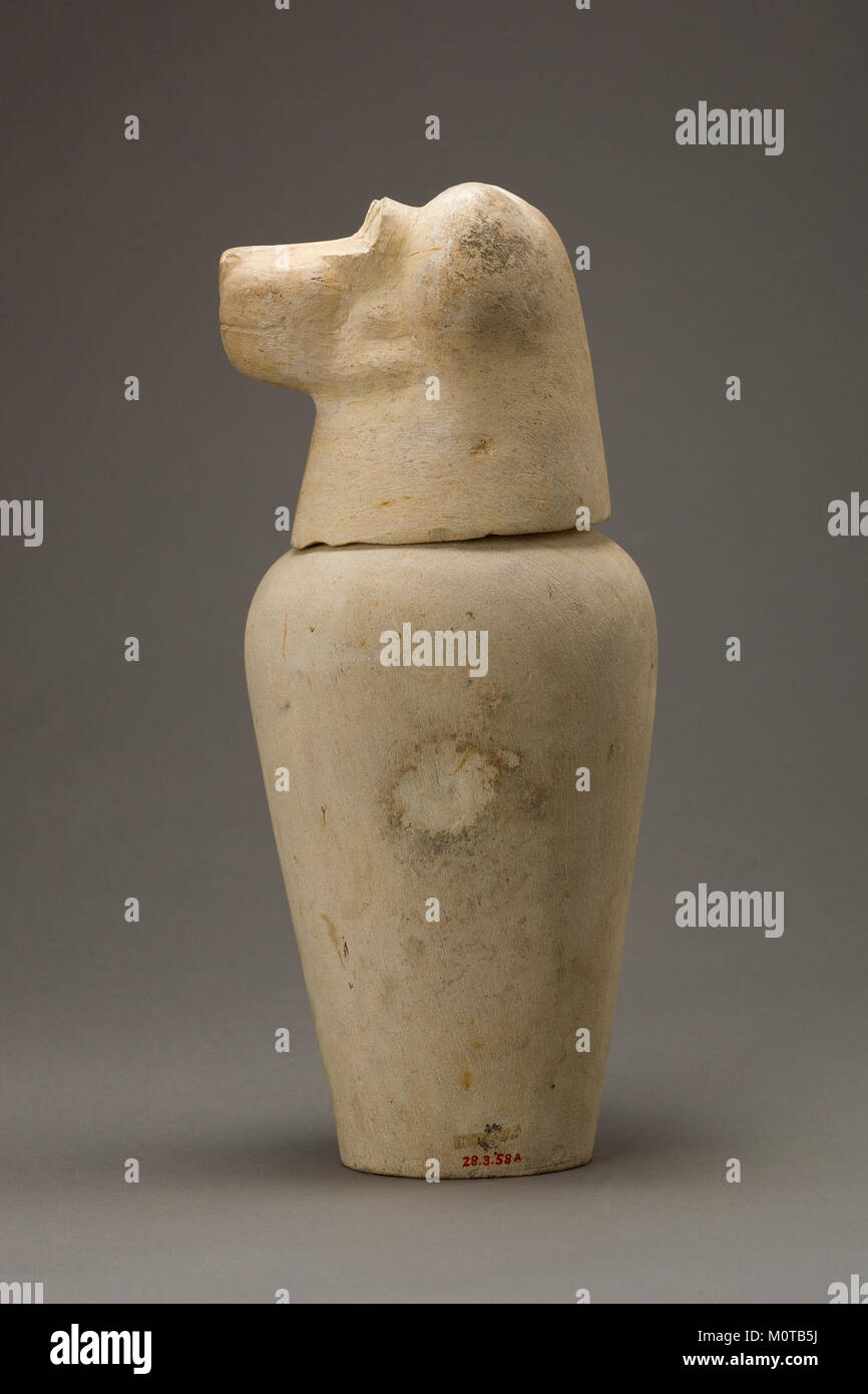 This canopic jar, part of the Egyptian collection at the Metropolitan ...